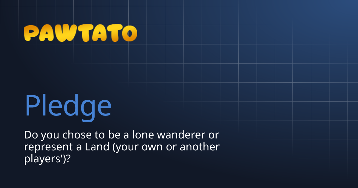 Pledge | Pawtato Land | Pawtato Finance Docs